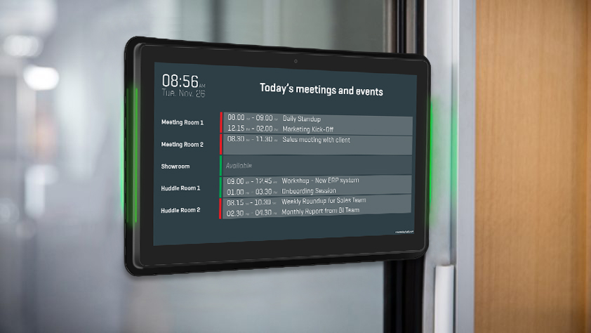 Meeting Room Booking Display System Android Tablet POE, WIFI, Wall and ...